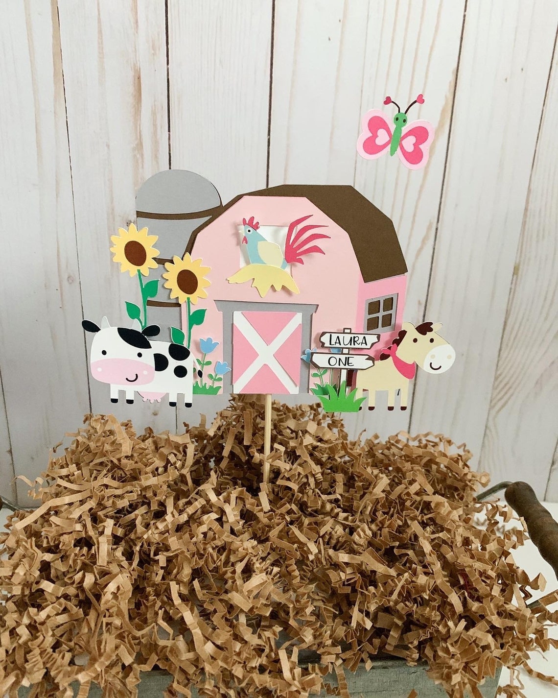 Barnyard Birthday Decorations Pink Barnyard Birthday Pink | Etsy