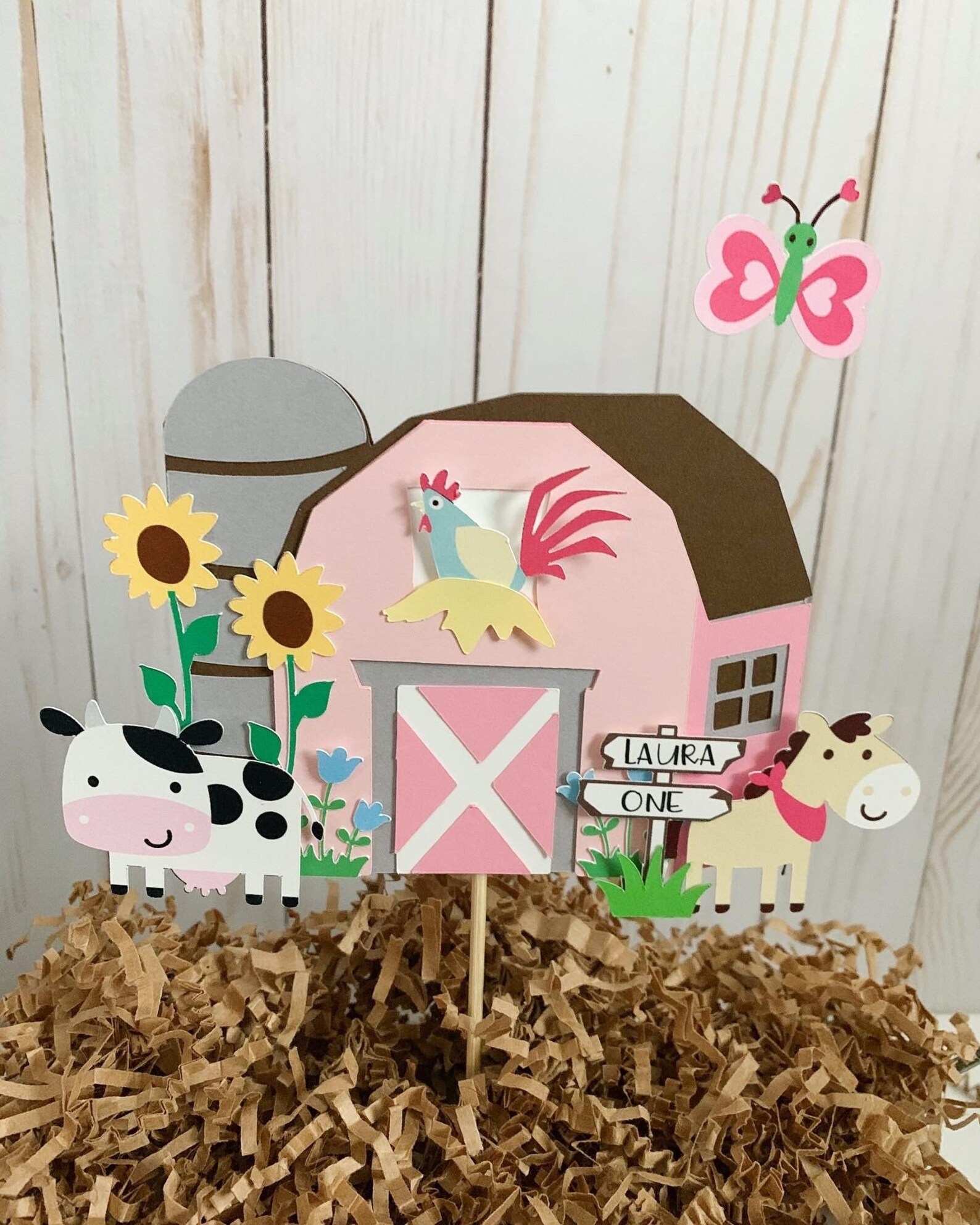 Barnyard Birthday Decorations Pink Barnyard Birthday Pink | Etsy