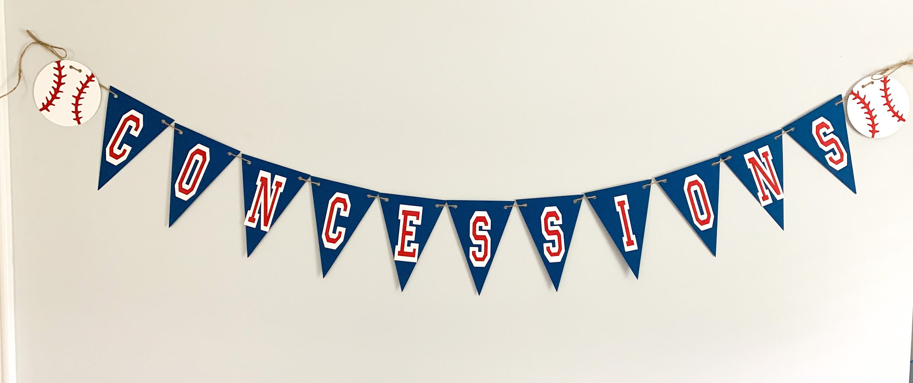 Baseball Concessions Banner, Baseball First Birthday Decorations ...