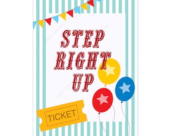 Step Right up Circus Sign - Etsy