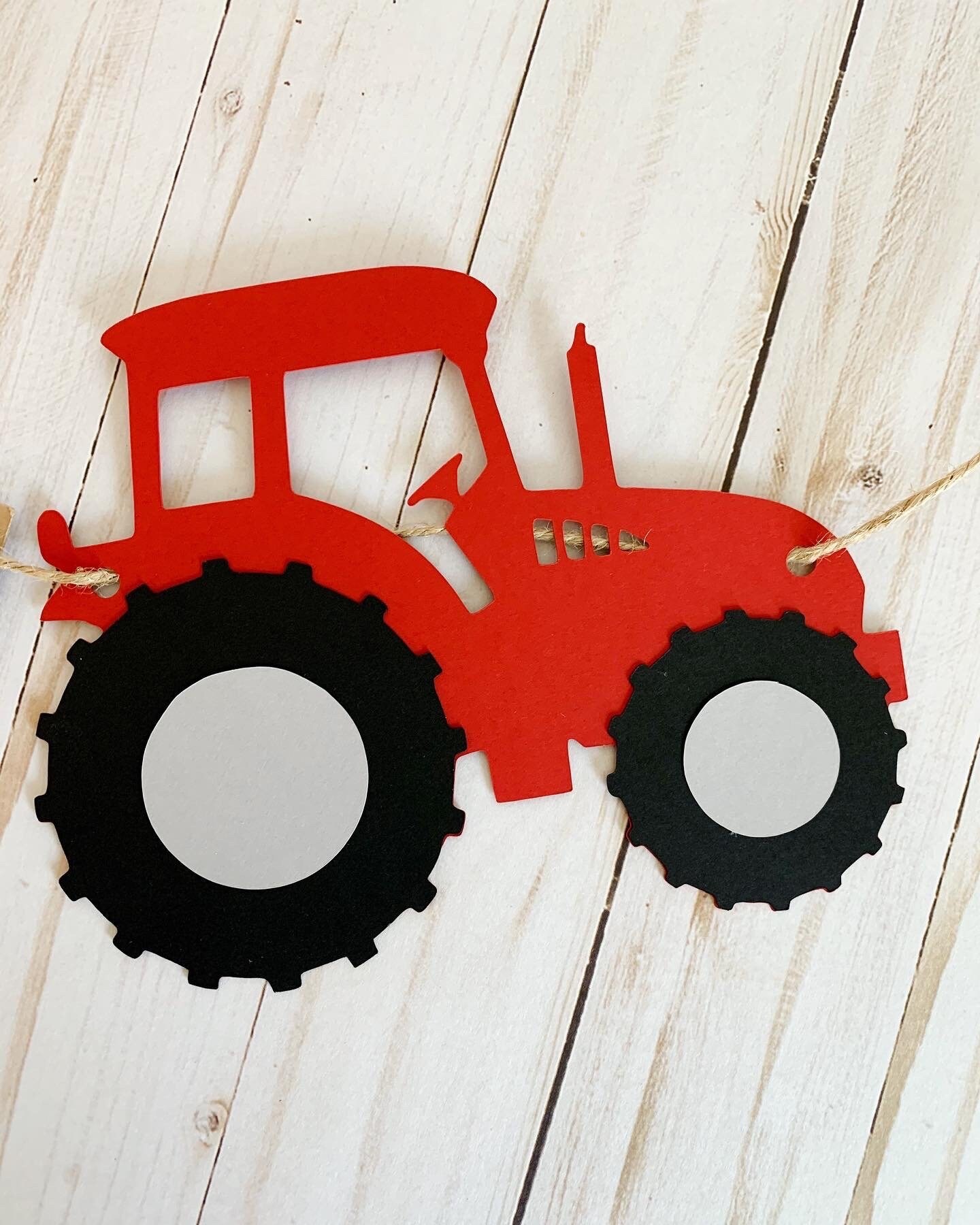 Red Tractor Birthday Decorations Tractor Birthday | Etsy