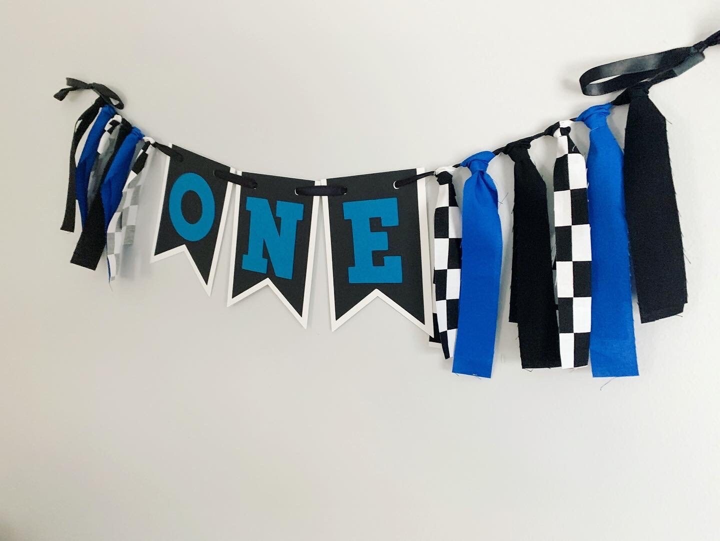 Blue Race Car Birthday Decorations Blue Racing High Chair | Etsy