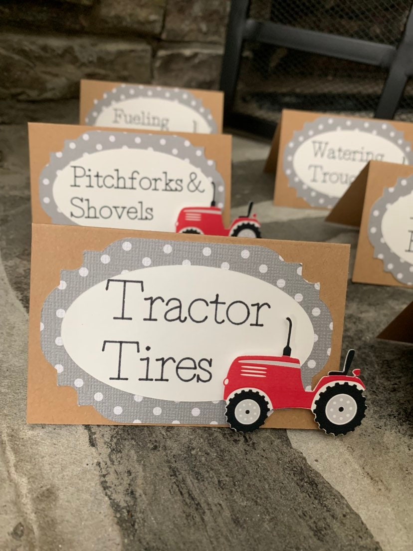 Red Tractor Birthdaytractor Birthday Decorationsred Tractor | Etsy