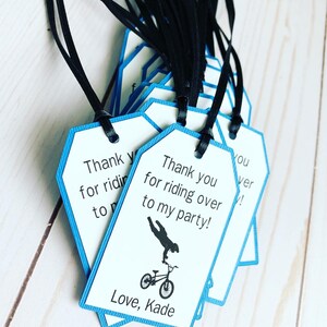 BMX Favor Tags, BMX Birthday Decorations, Bicycle Birthday, X Games ...