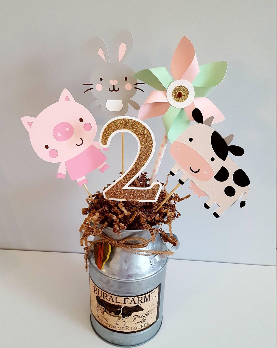 Pink Barnyard Animal Decorations*barnyard Girl Party Decorations*farm ...