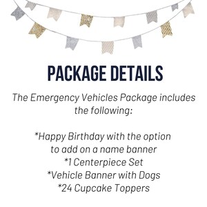 First Responders Birthday Decorations Bundle, Firetruck Police ...