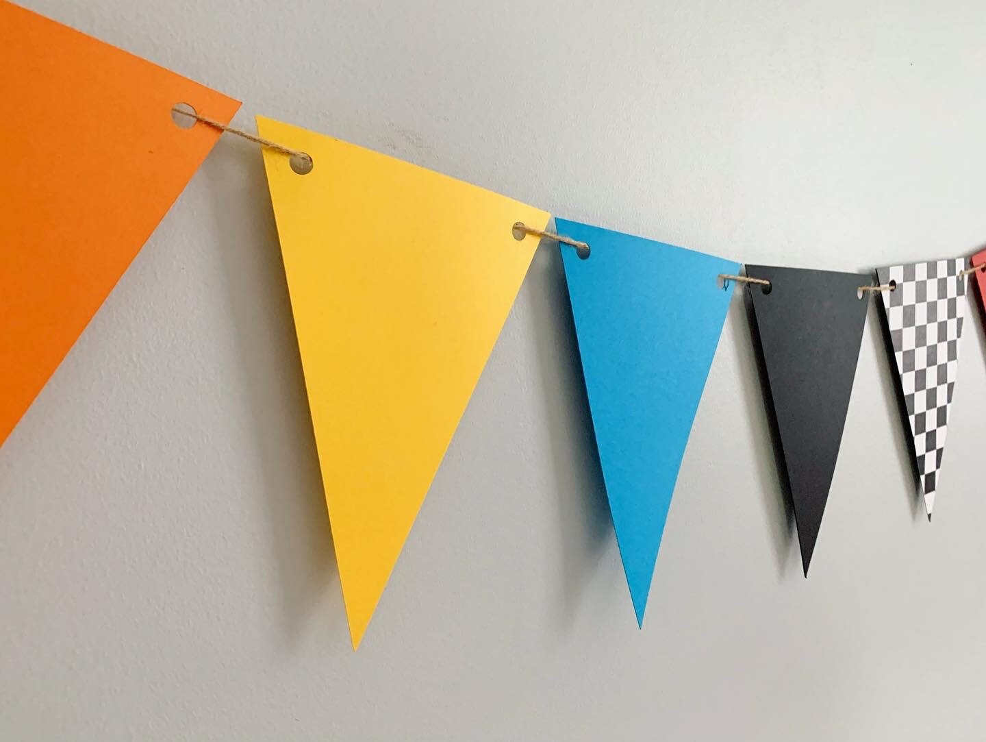 Racing Pennant Banner Race Car Birthday Decorations Monster - Etsy