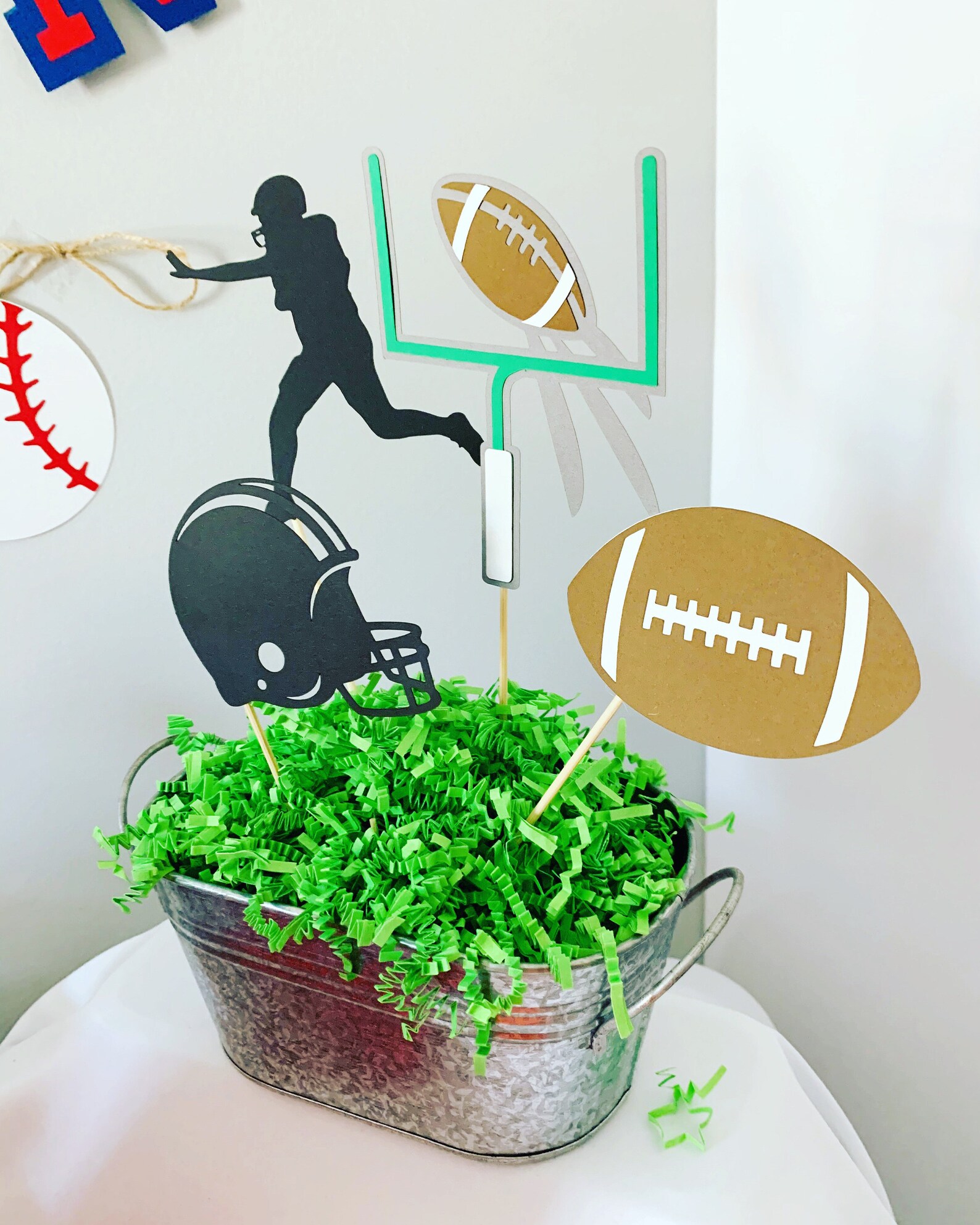 Football decorations football game day decorations football | Etsy