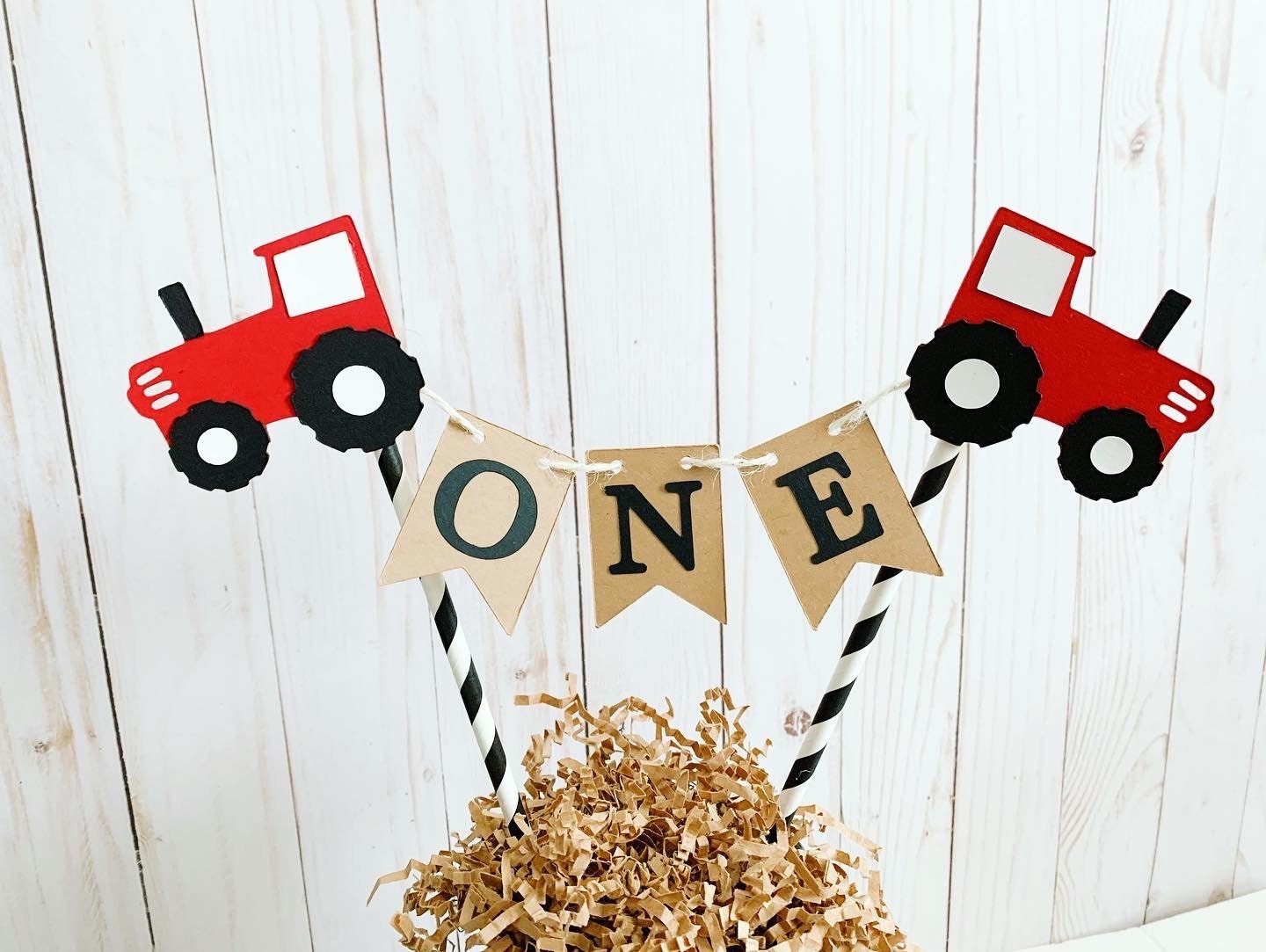 Red Tractor Birthday Decorations Barnyard Birthday - Etsy