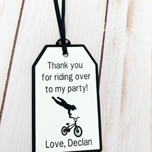 BMX Favor Tags, BMX Birthday Decorations, Bicycle Birthday, X Games ...