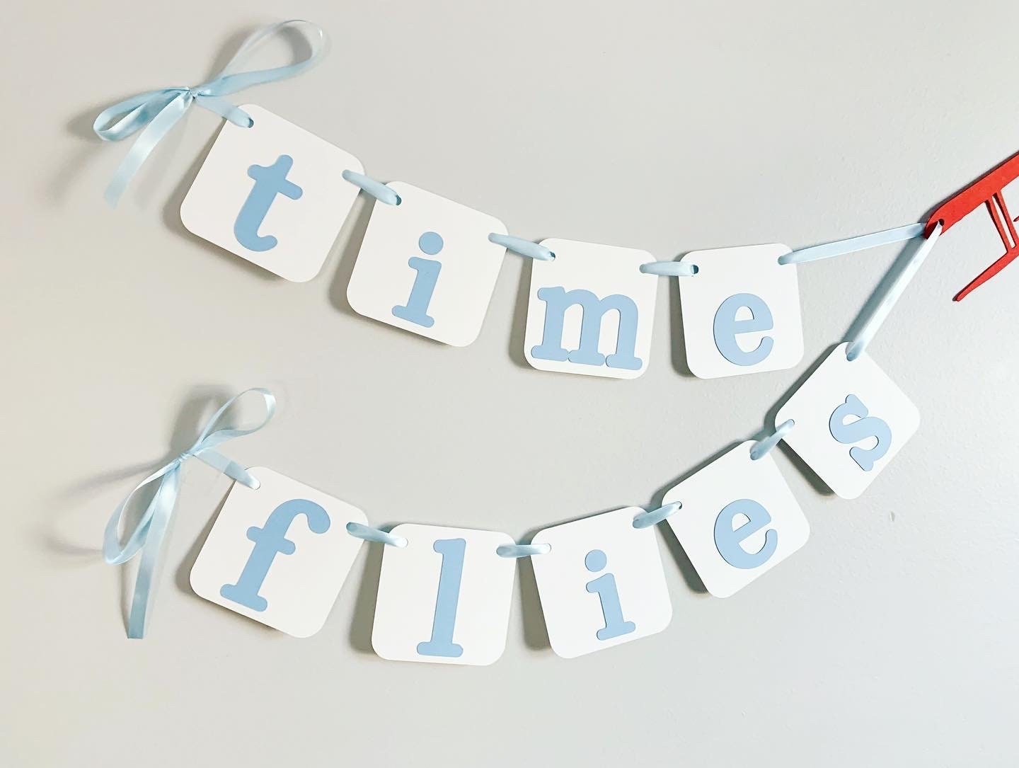 Time Flies First Birthday Time Flies Banner Biplane Birthday - Etsy