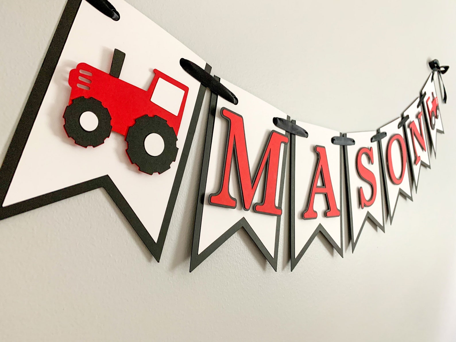 Red Tractor Birthdaytractor Birthday Decorationsred Tractor | Etsy
