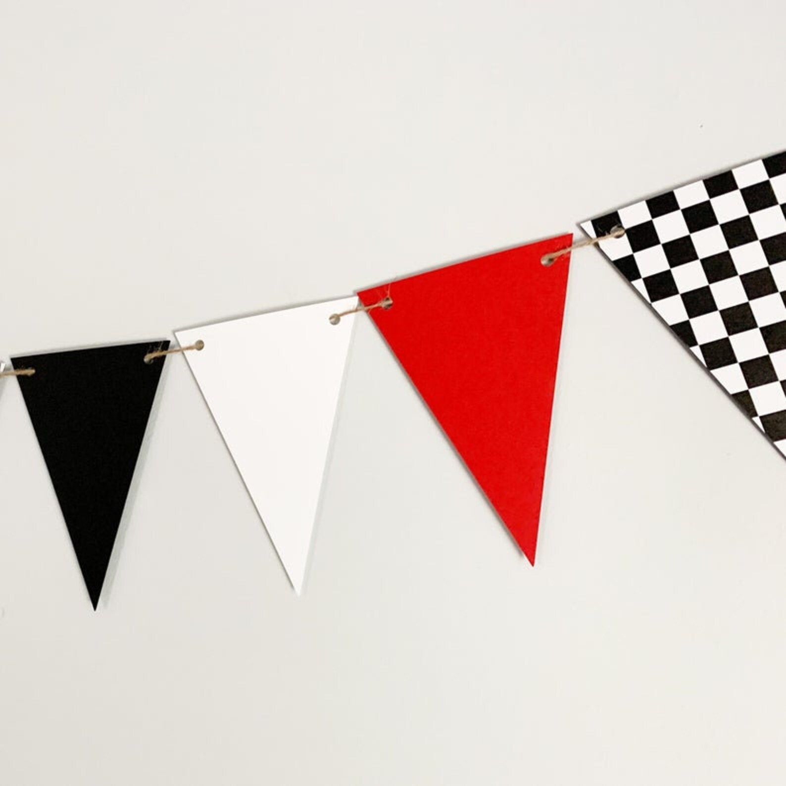 Pink Checkered Flag Racing Pennant Banner, Pink Girl Baby Girl Shower ...