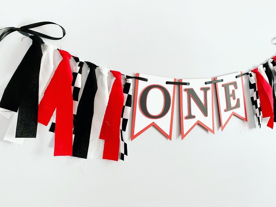 Racing Birthday Decorations, Red Black White Race Car Birthday, Racing ...