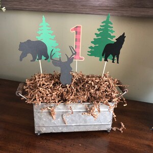 Lumberjack First Birthday Party Decorations, Lumberjack Centerpiece ...