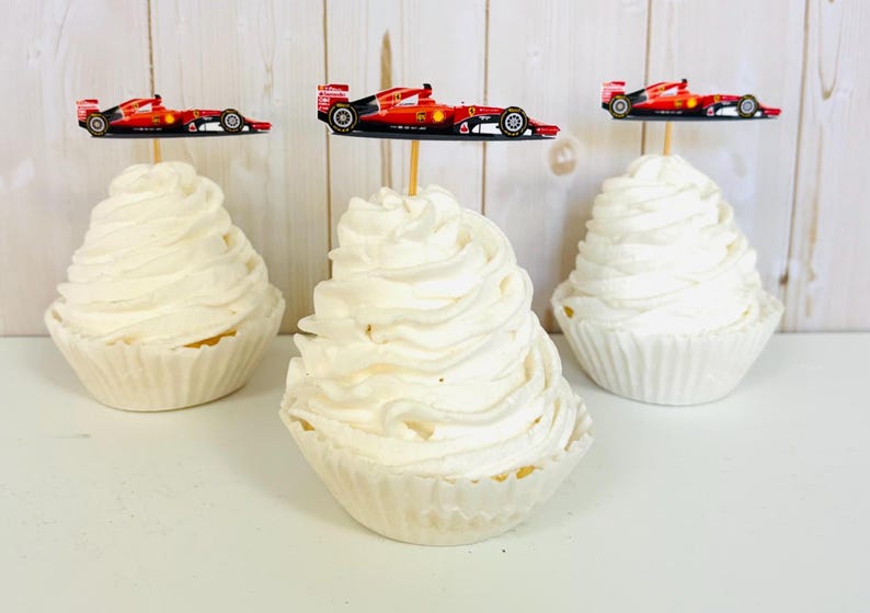Ferrari F1 Cupcake Toppers, Racing Party Decorations - Etsy
