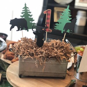 Lumberjack First Birthday Party Decorations, Lumberjack Centerpiece ...