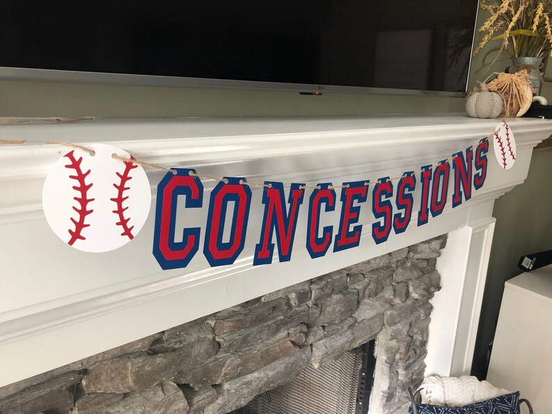 Baseball Partyconcessions Bannerbaseball Birthday | Etsy