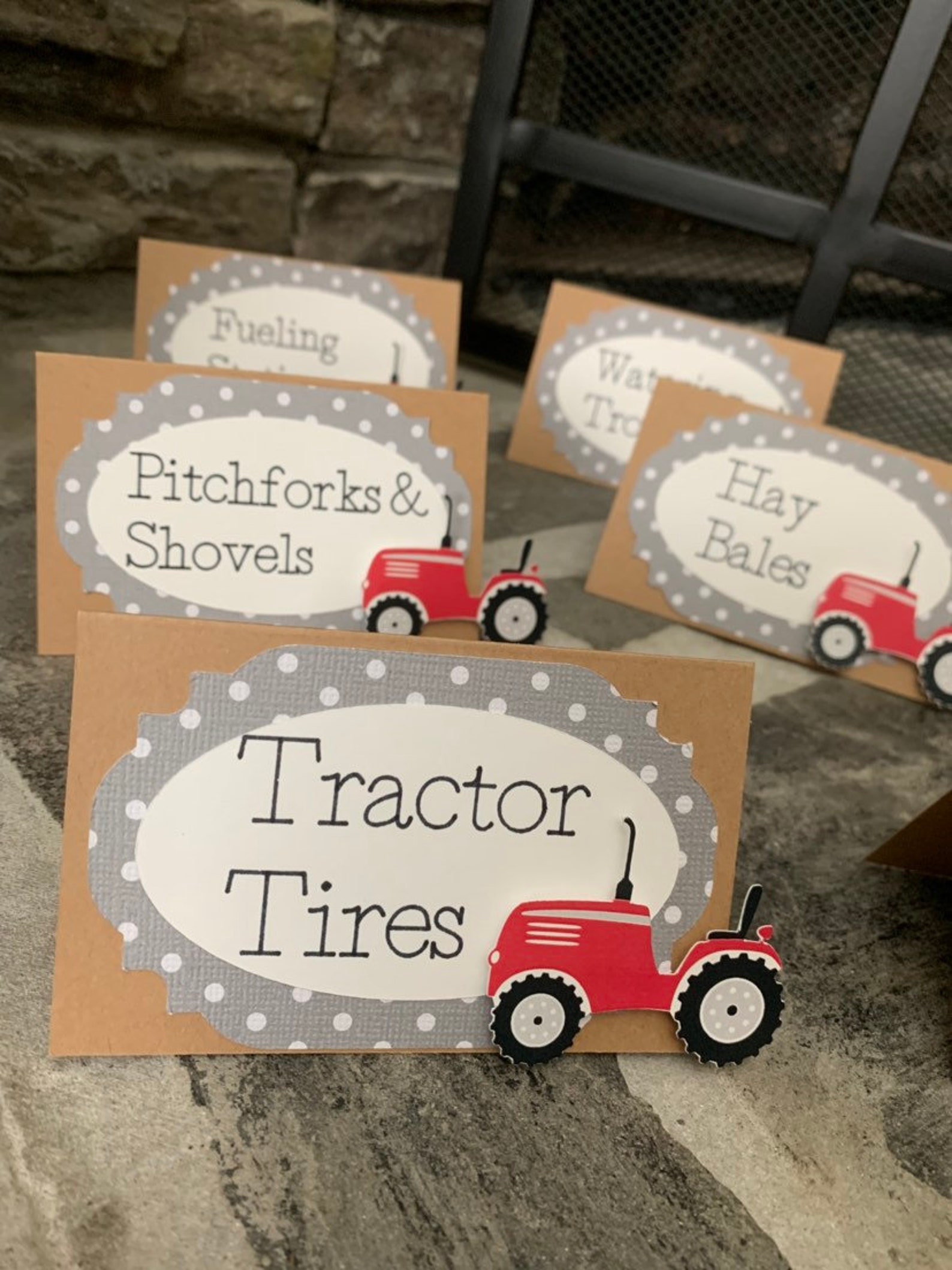 Red Tractor Birthdaytractor Birthday Decorationsred Tractor | Etsy