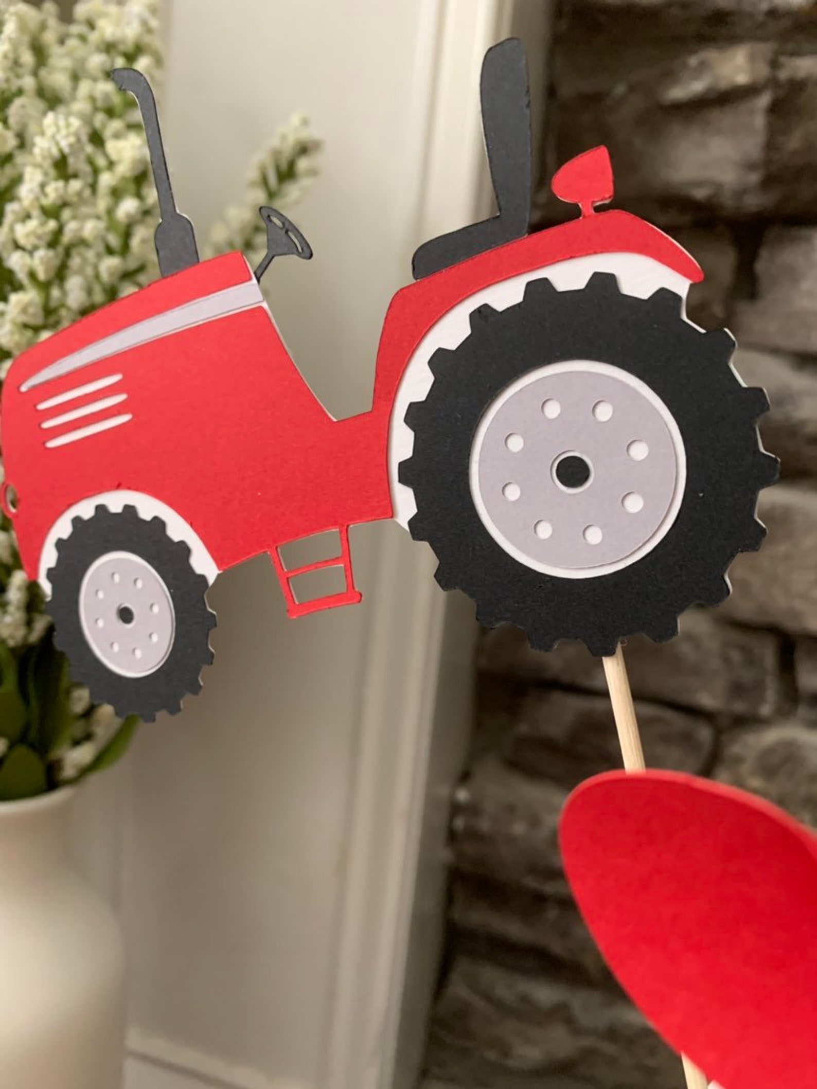 Red Tractor Birthdaytractor Birthday Decorationsred Tractor | Etsy