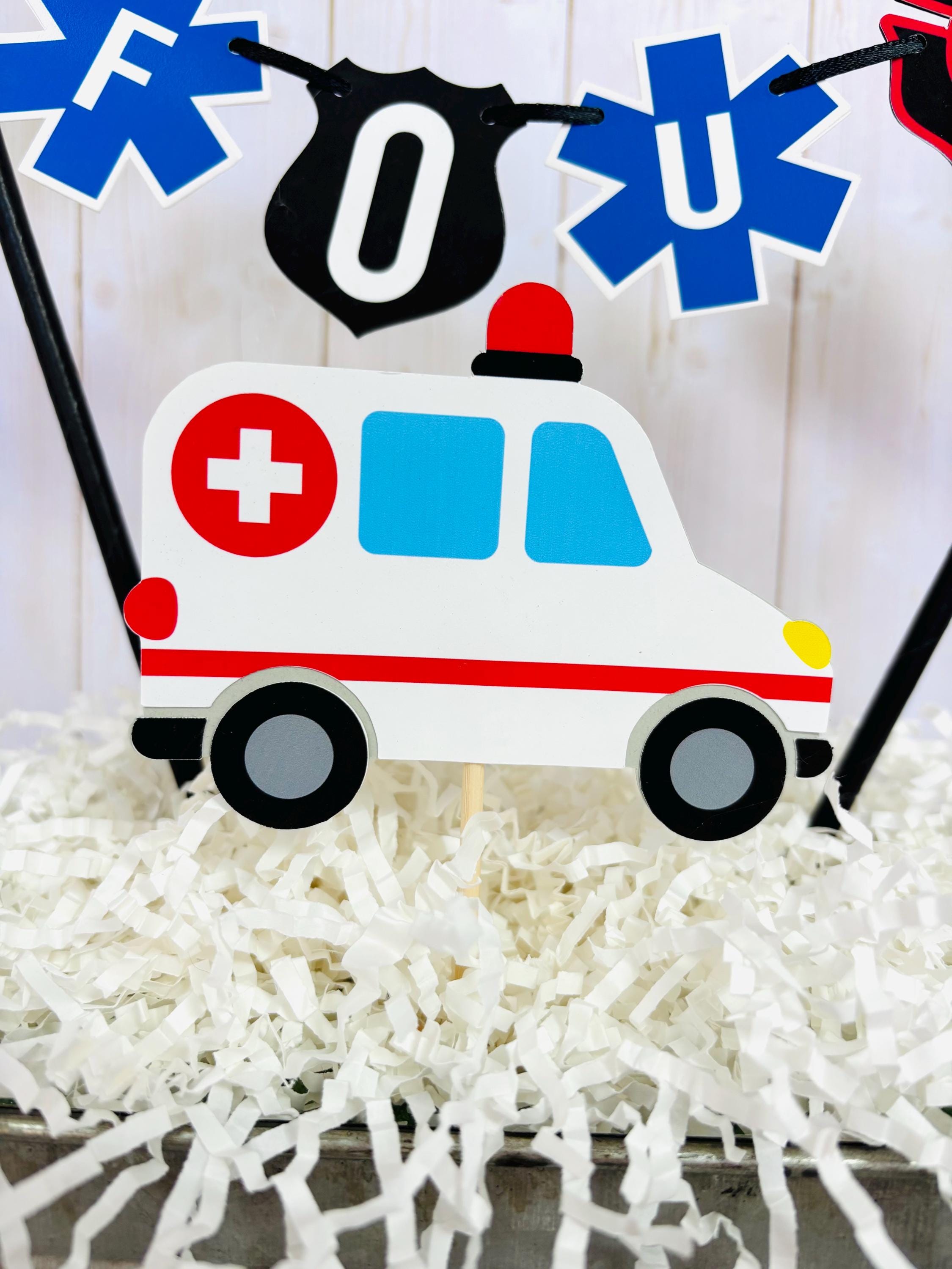 First Responders Cake Topper, Emergency Vehicle Birthday Party Decor - Etsy