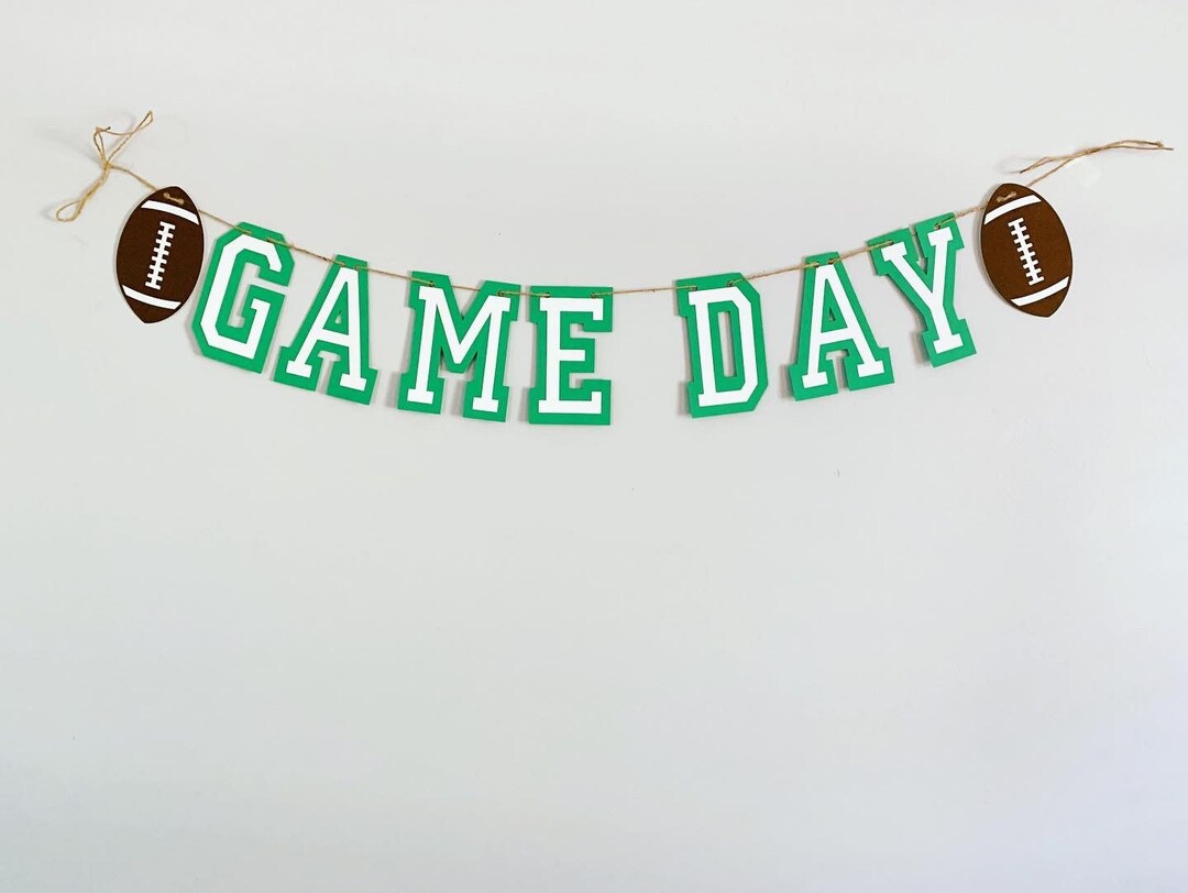 Football Birthday Banner, Football Game Day Banner, Football Game Day ...
