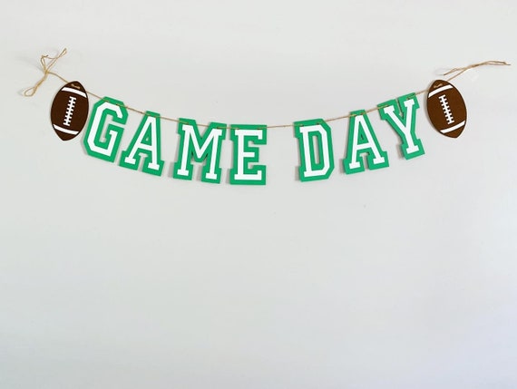Football birthday banner, football game day banner, football game day ...