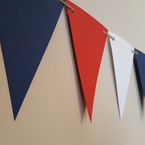 Nautical Birthday Party Decor * Navy Blue Red and White Banner * Photo ...