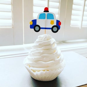 Fire and Rescue Birthday Party, Emergency Vehicle Cupcake Toppers ...