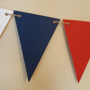 Nautical Birthday Party Decor * Navy Blue Red and White Banner * Photo ...