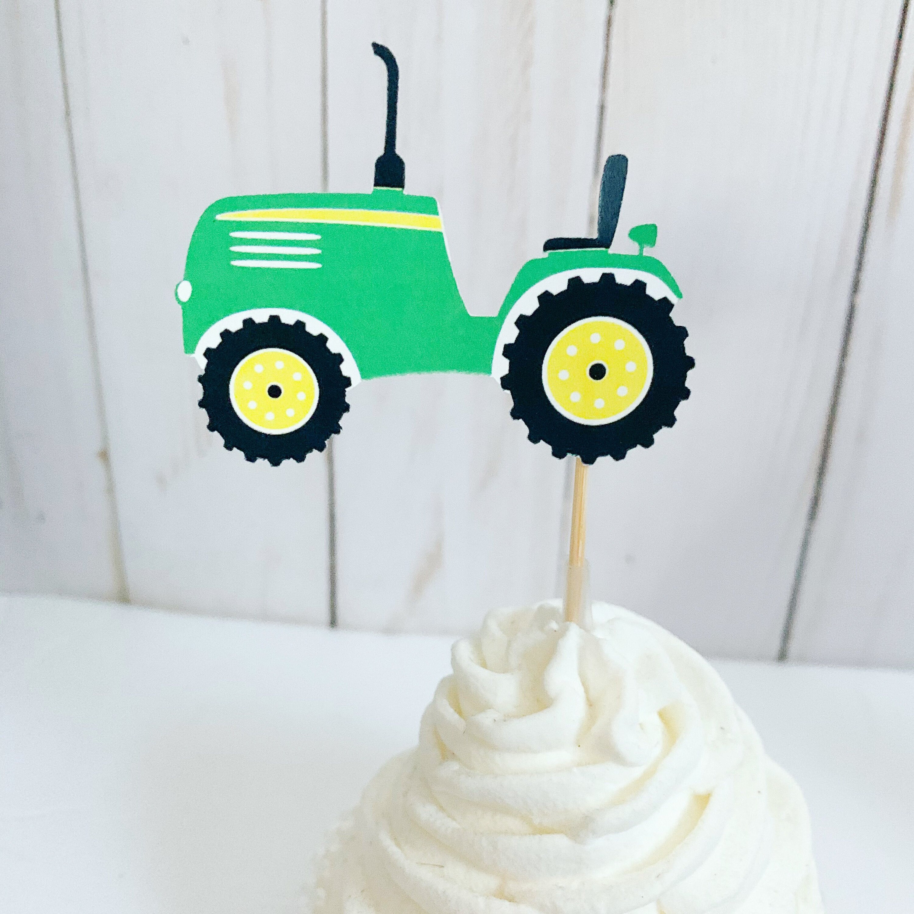 Tractor Cupcake Toppers, Barnyard Birthday Decorations - Etsy