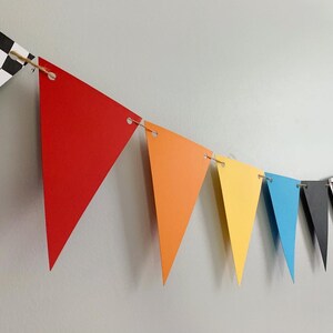 Racing Pennant Banner, Race Car Birthday Decorations, Monster Truck ...