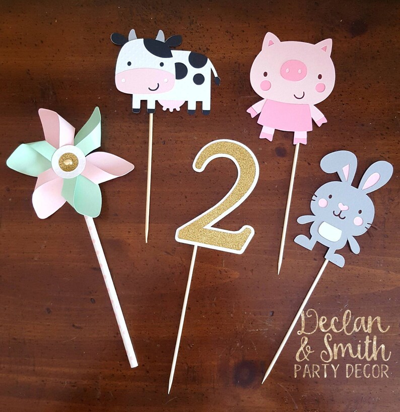 Pink barnyard animal decorationsbarnyard girl party | Etsy