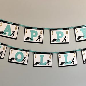Runner Birthday Decorations, Marathon Runner, Half Marathon, Race Bib ...