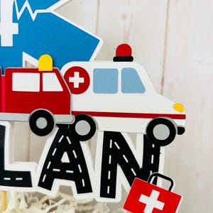 First Responders Cake Topper, Emergency Vehicles Party, Firetruck ...