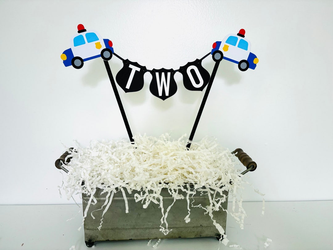 Police Cake Topper, Police Birthday Party Decorations, Police Officer ...