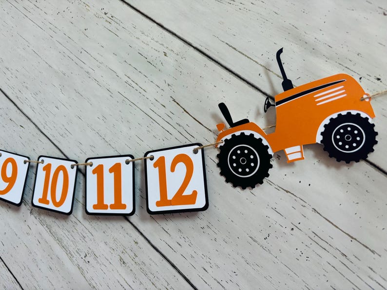 Tractor 1st Birthday Decorations, Tractor 1st Birthday Photo Banner ...