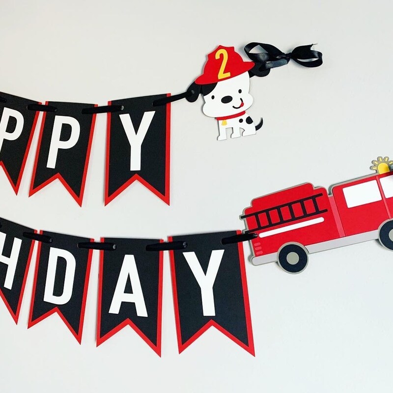 Firetruck Birthday - Etsy