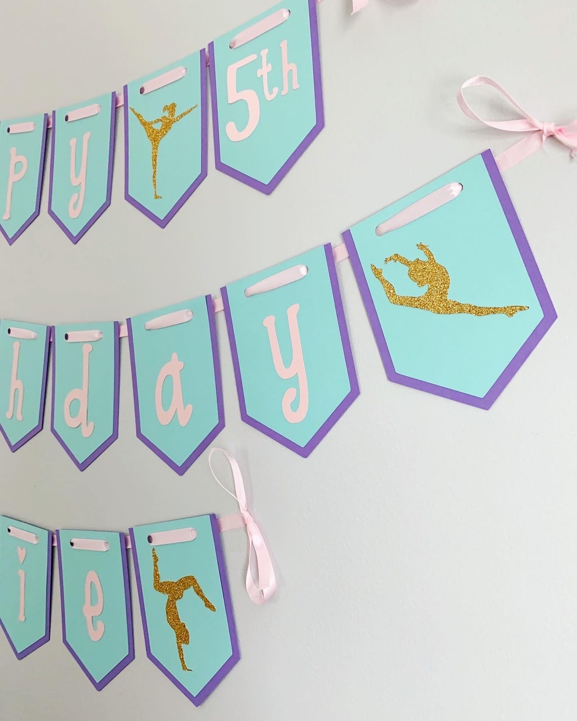 Gymnastics Birthday Decorations Gymnastics Banner Tumbling - Etsy