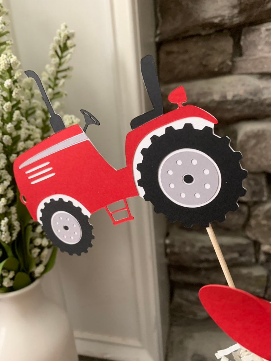 Red Tractor Birthdaytractor Birthday Decorationsred Tractor | Etsy