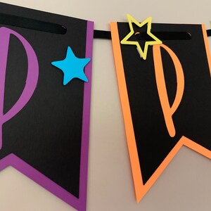 Neon Birthday Banner, Neon Party Decorations, Glow in the Dark Birthday ...