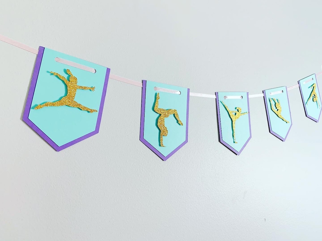 Gymnastics Birthday Decorations, Gymnastics Banner, Tumbling Birthday ...