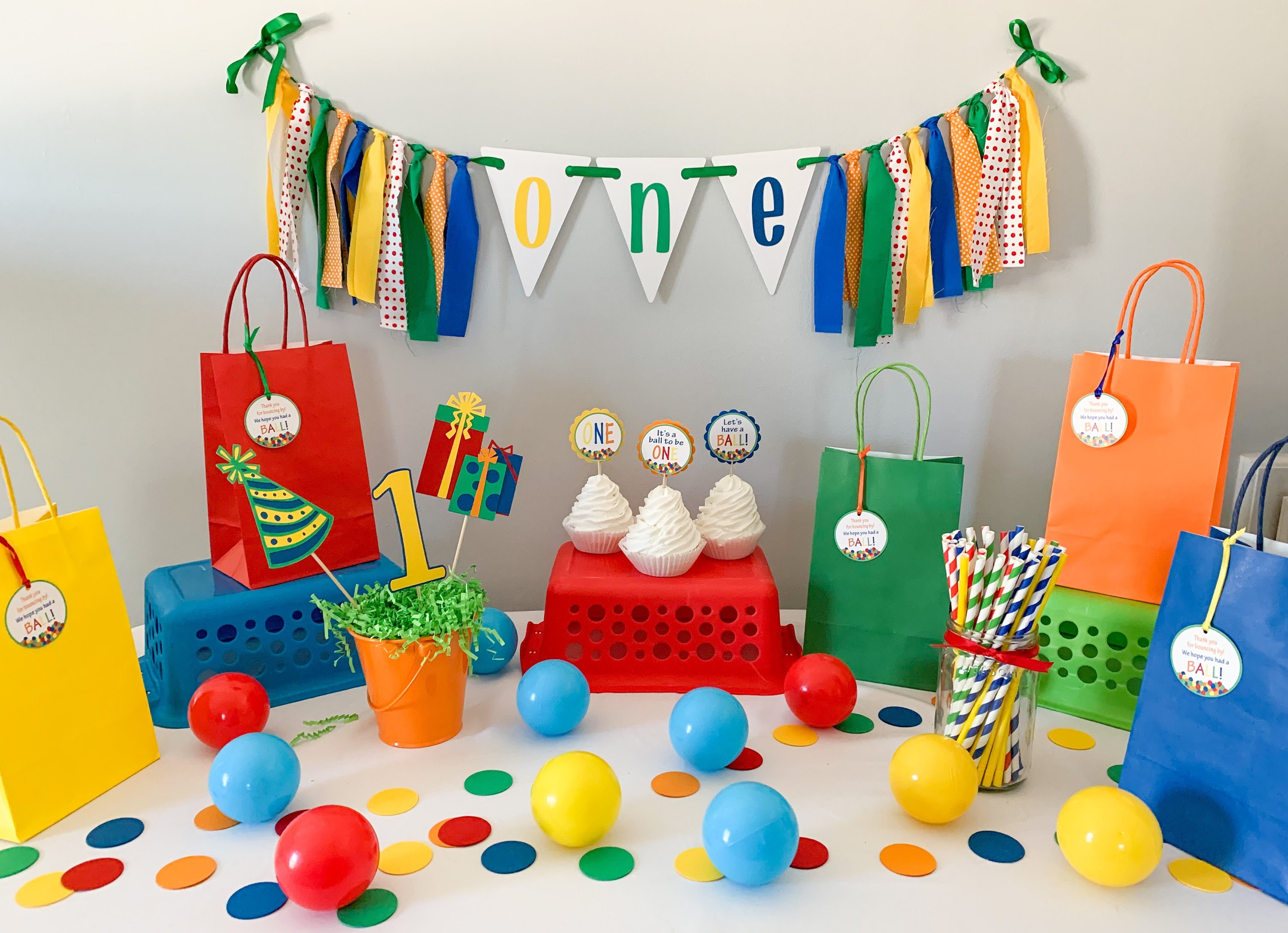 Let's Have a Ball Birthday Party DecorationsPrimary | Etsy