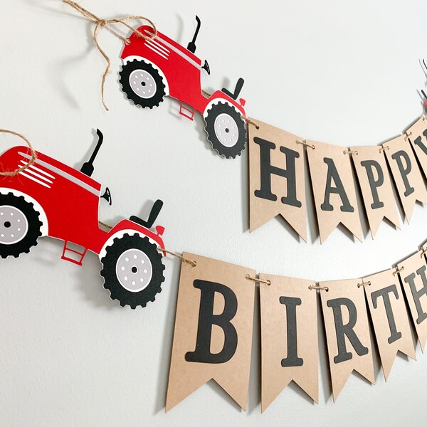 Red Tractor Birthday - Etsy