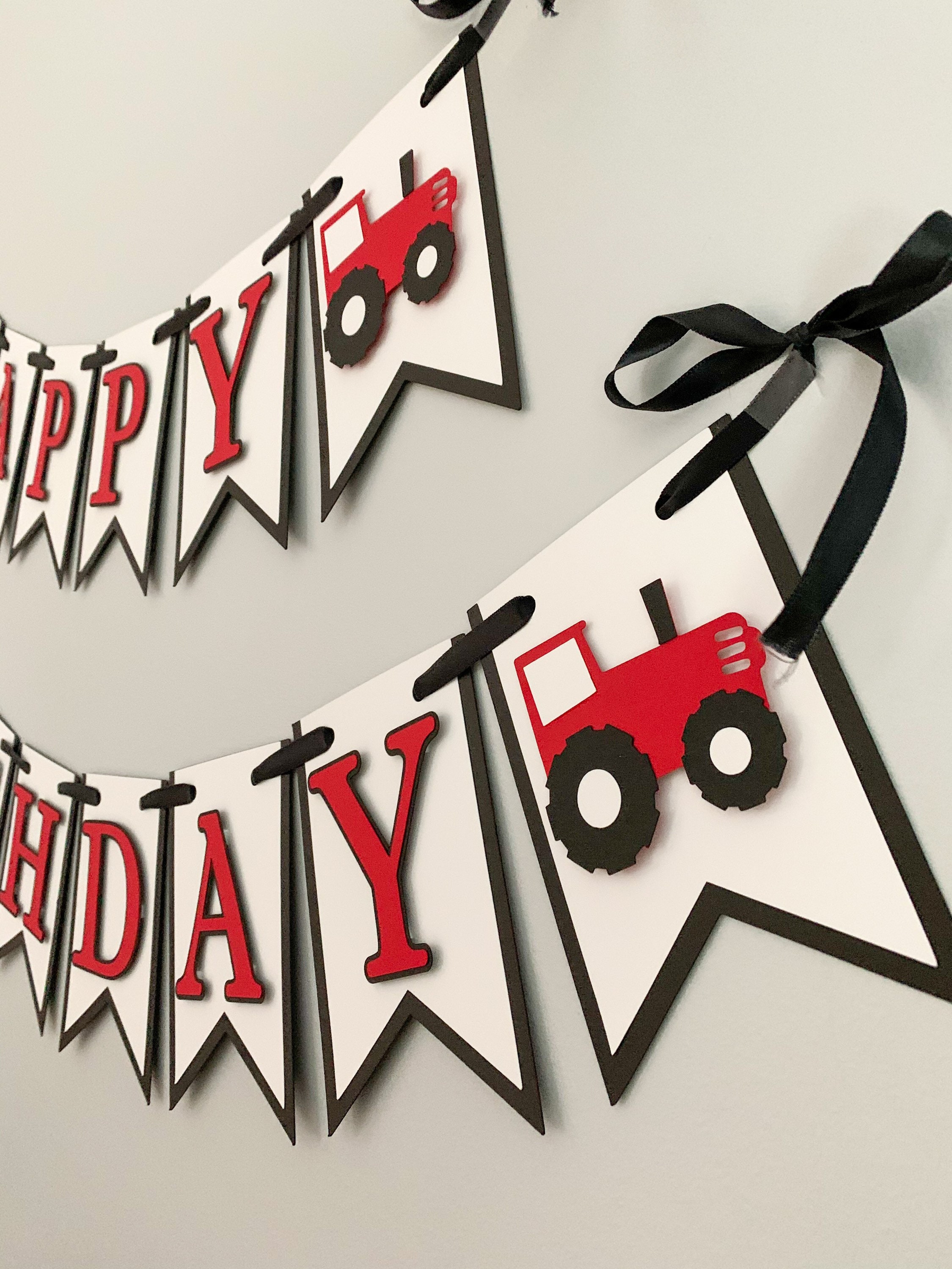 Tractor Banner Tractor Birthday Banner Tractor Birthday - Etsy
