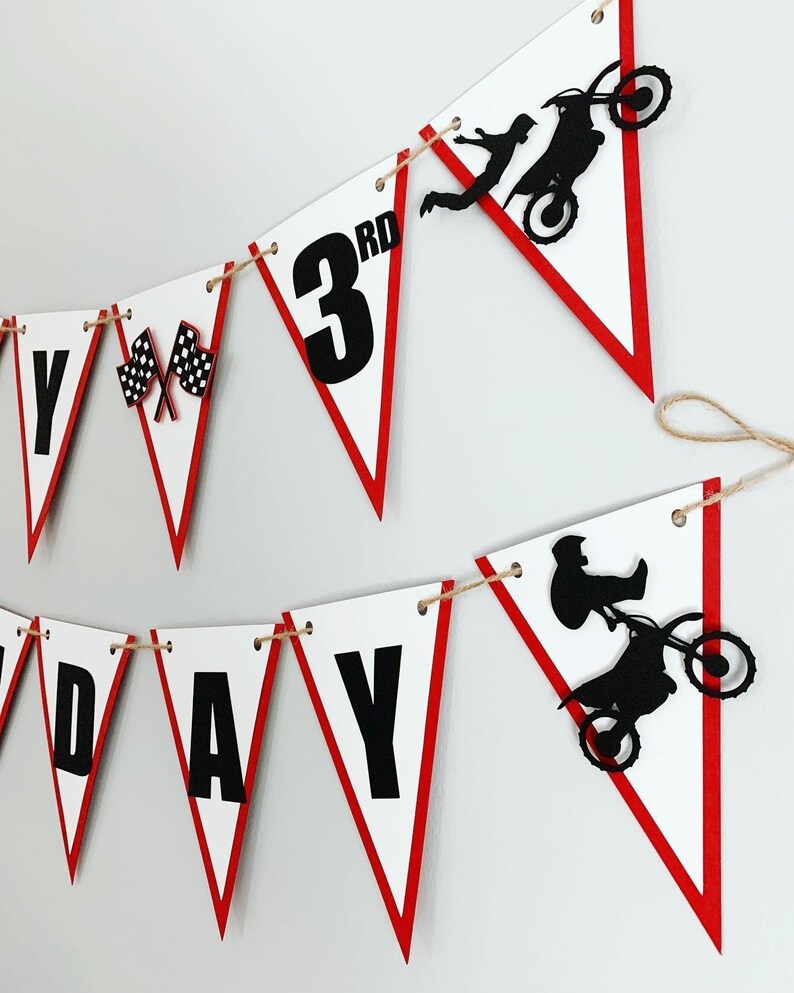 Motocross Dirt Bike Birthday Banner Motocross Decorations - Etsy