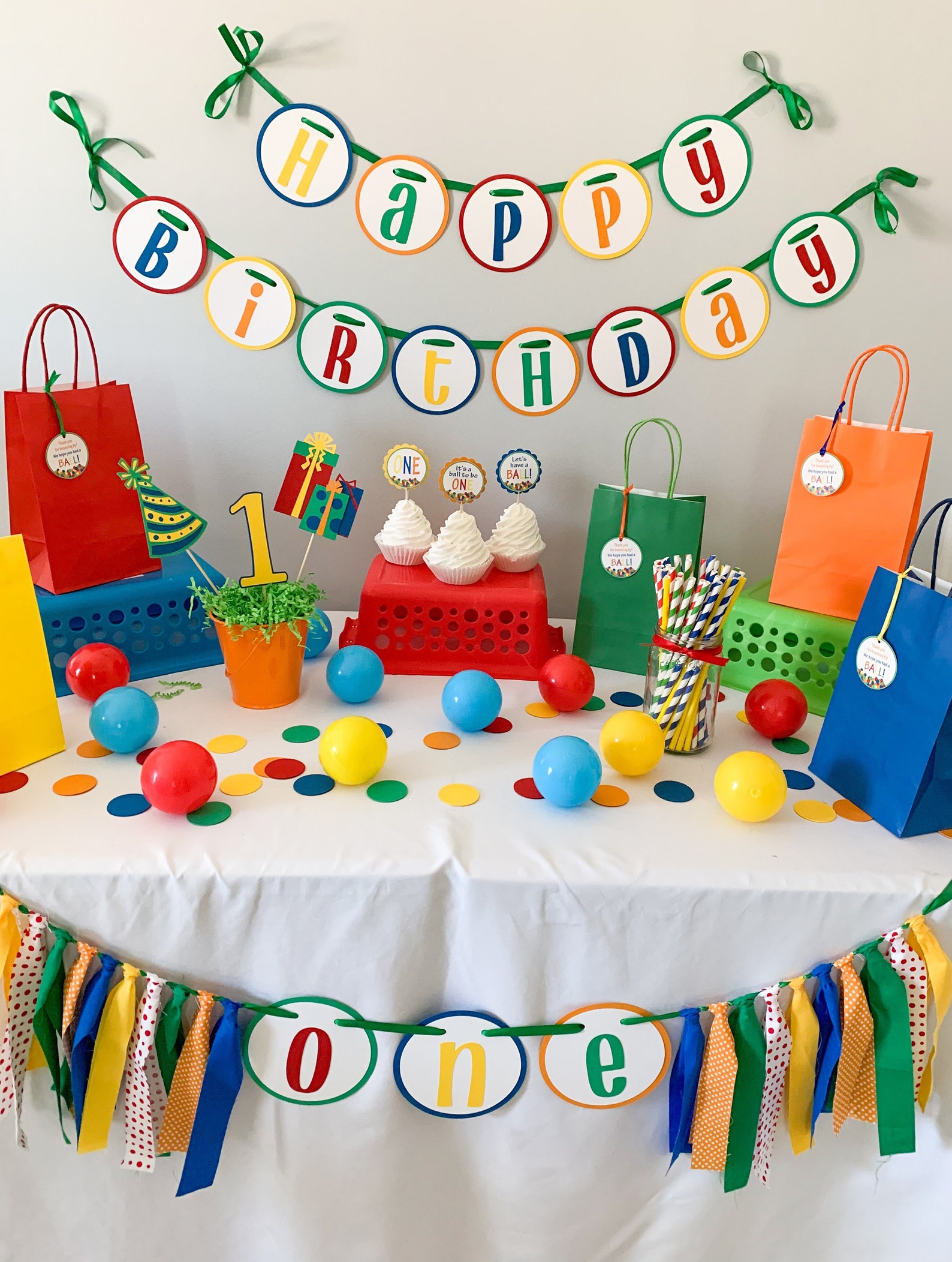 Let's Have a Ball Birthday Party Decorationsprimary Colors ...