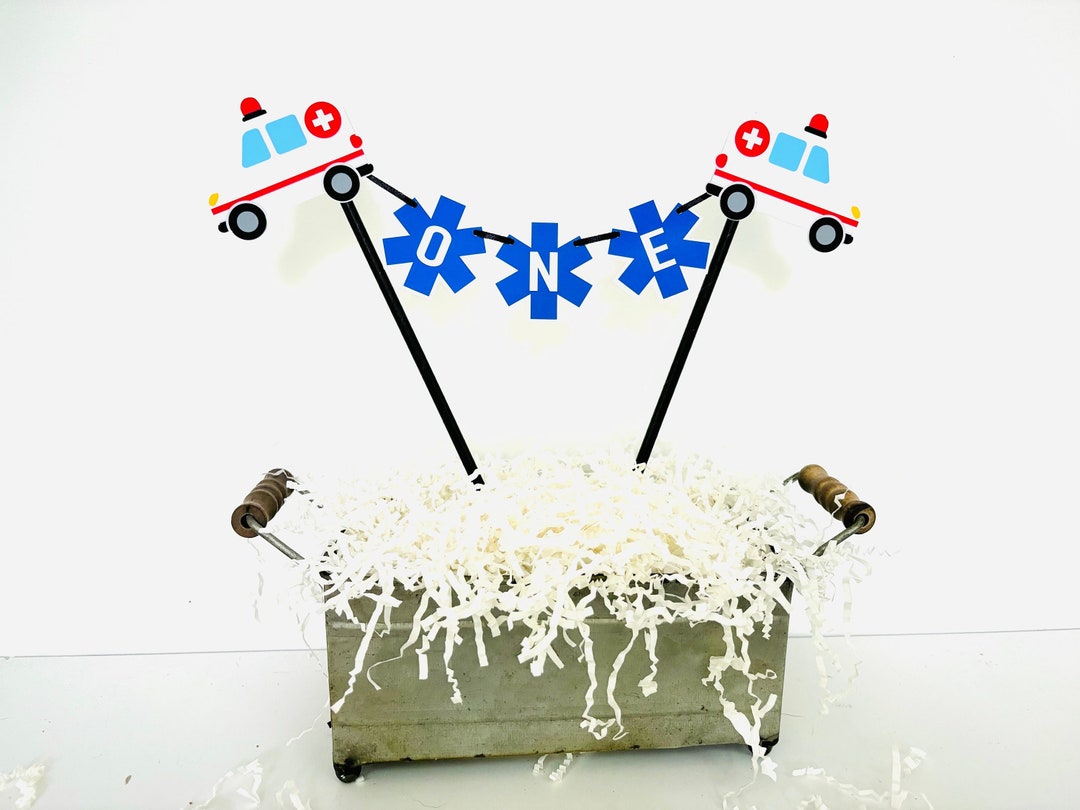Ambulance Cake Topper, Emergency Medical Services Ems Emt Cake Topper ...