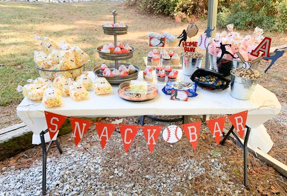 baseball party*concessions banner*baseball birthday party*snack bar ...