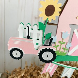 Barnyard Birthday Decorations, Pink Barnyard Birthday, Pink Barn Cake ...